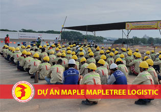 Huấn luyện an toàn lao động cho công ty Tuấn Lê tại dư án Mapletree Logistic Vsip II